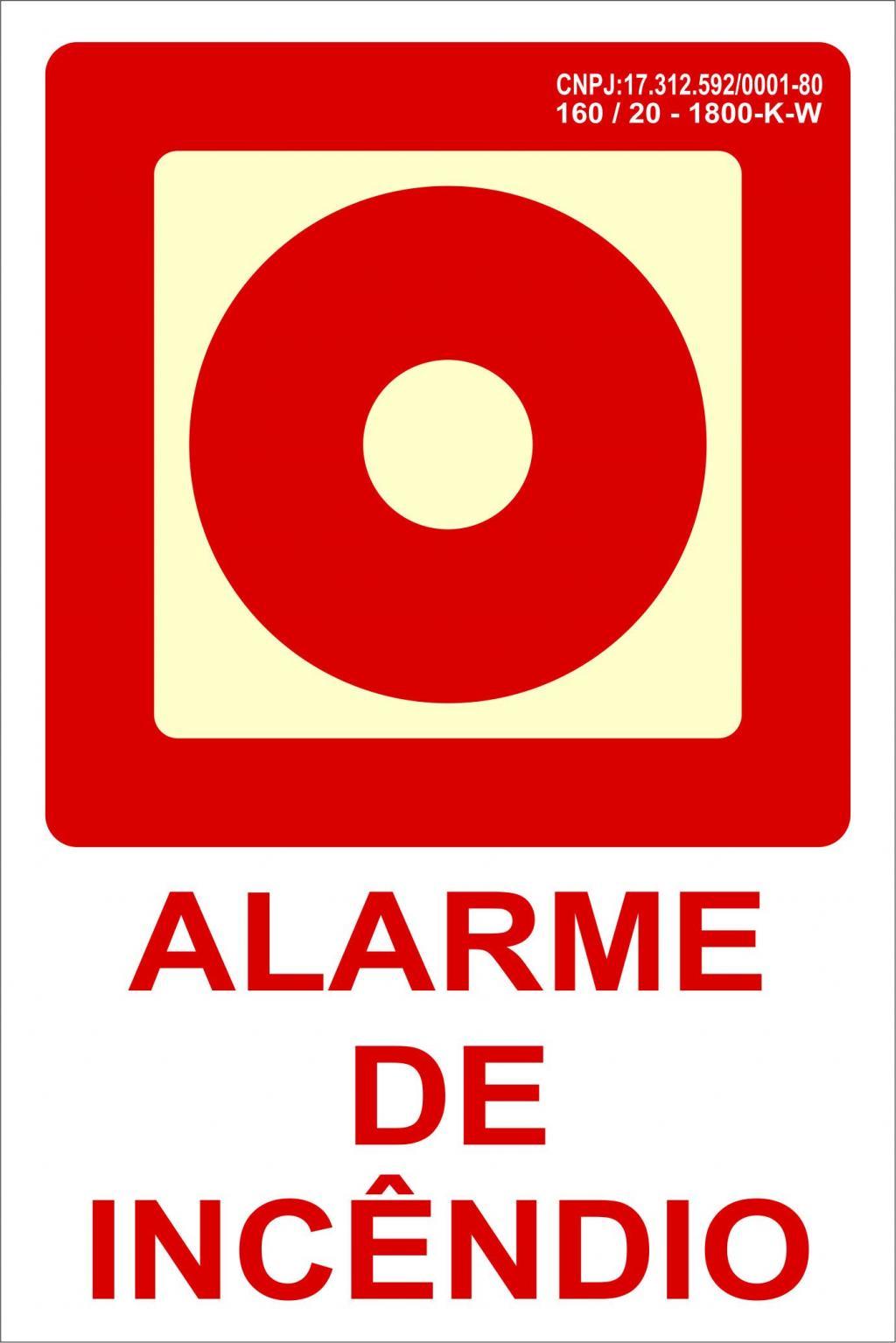 Placa botoeira de alarme de incêndio - Sinalização de Trânsito